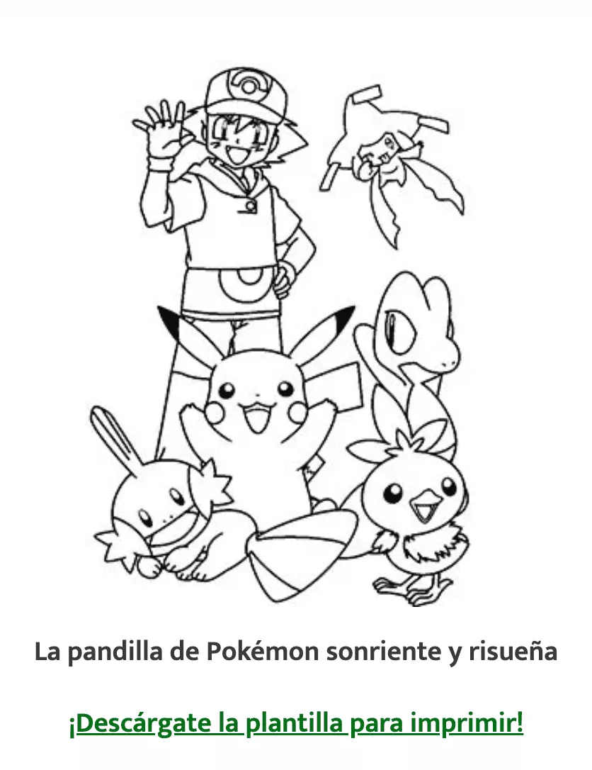Dibujos de Pokémon: ¡imprime y colorea!