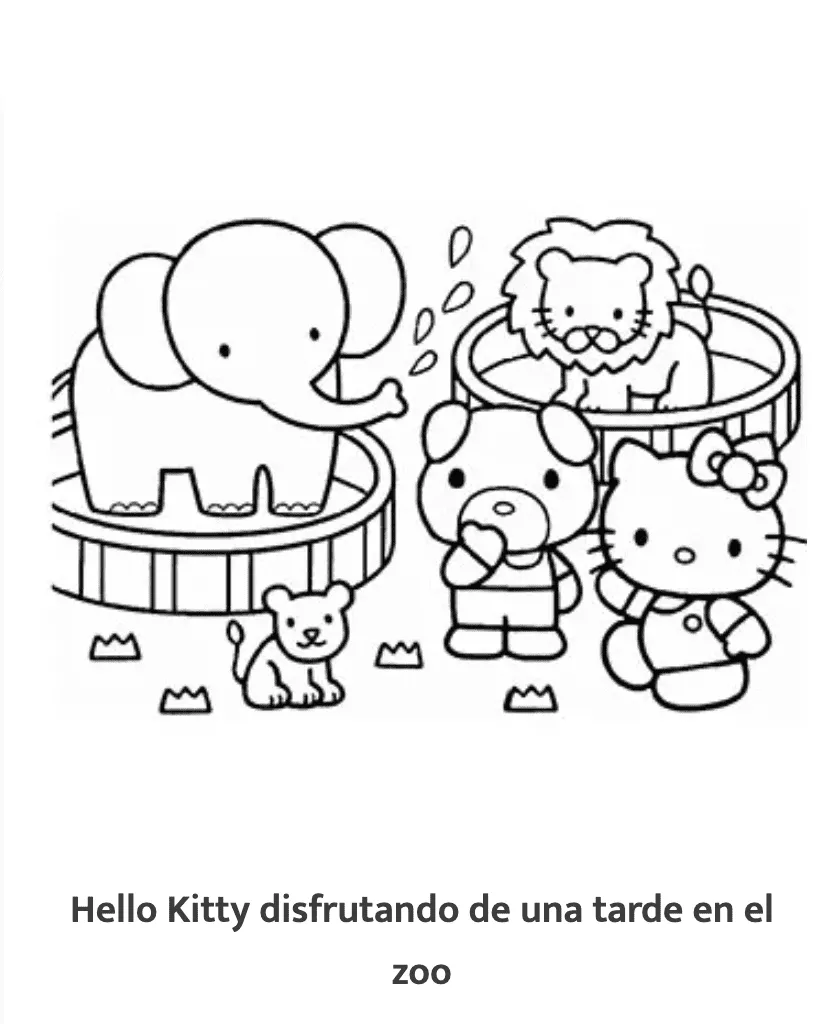 Imágenes De Hello Kitty Para Imprimir Y Colorear Dibujos HELLO KITTY